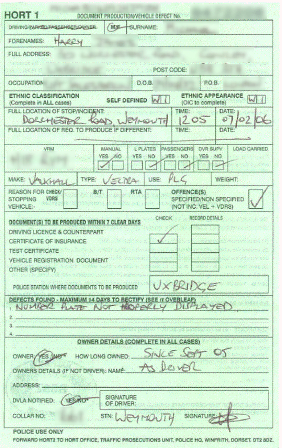 Police knowledge required...