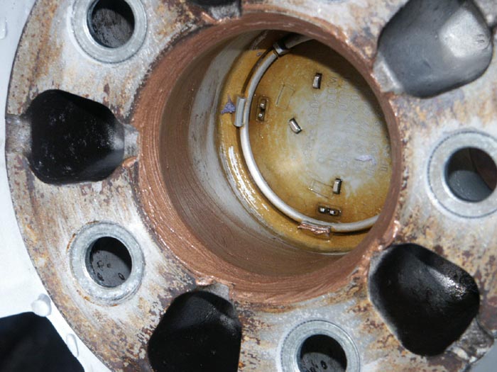 Wheels corroded on to hub