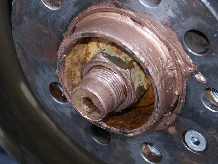 Wheels corroded on to hub